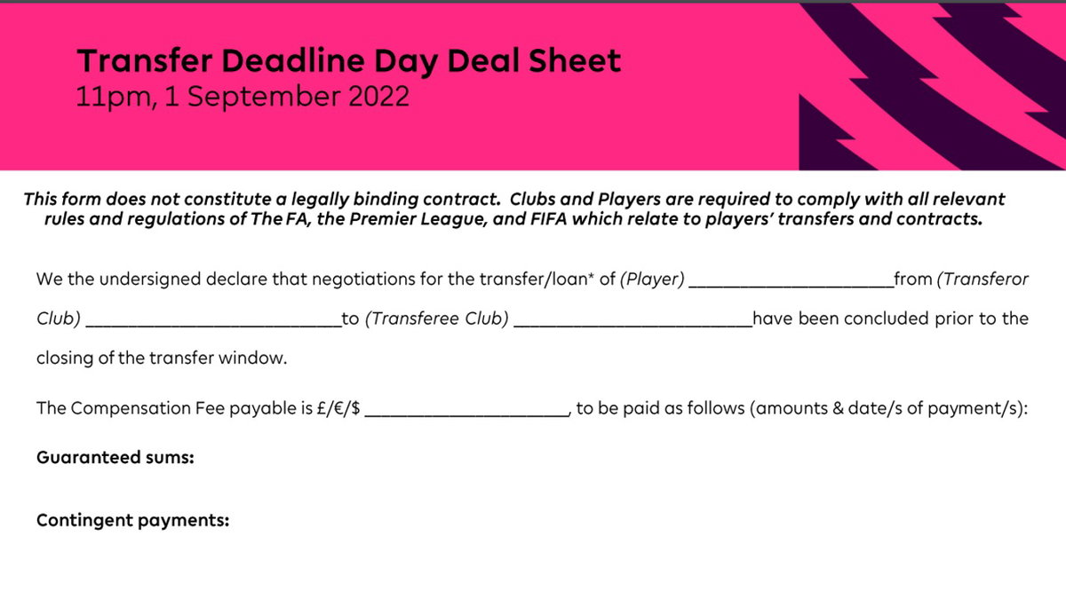 PL Deal Sheet steals time for late deals - West Ham News
