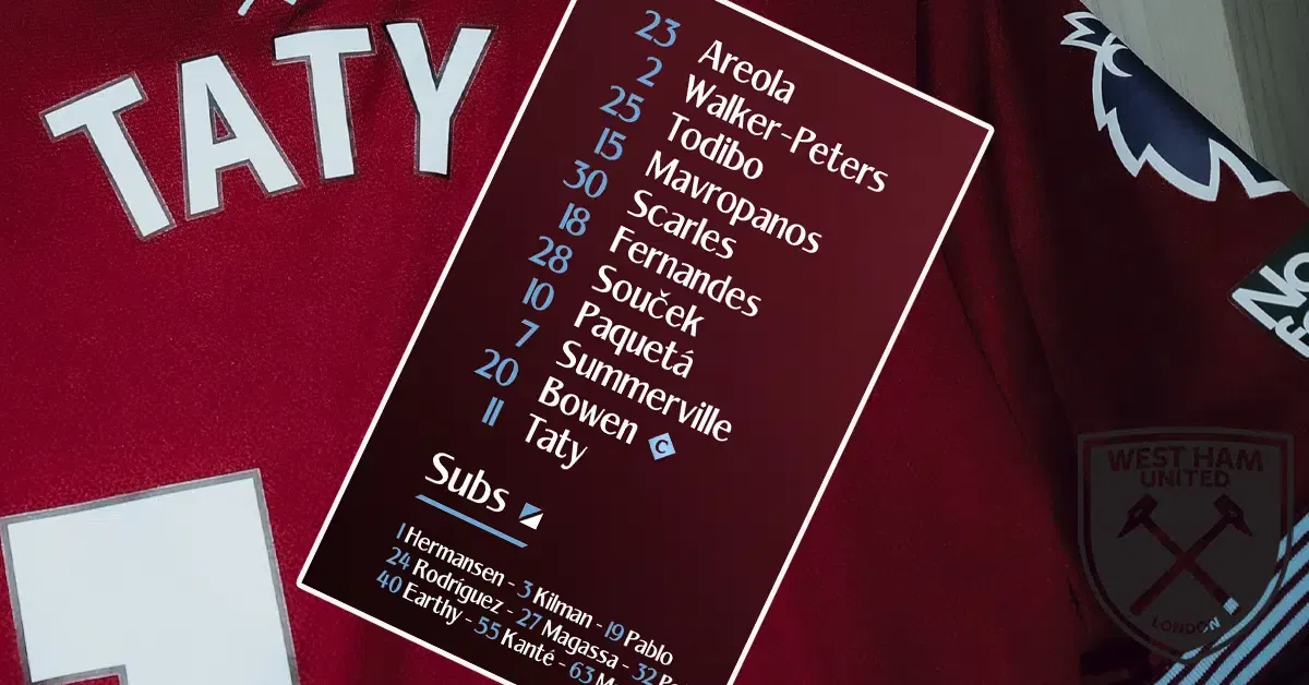 West Ham United v Nottingham Forest | Nuno’s lineup announced | Taty Starts