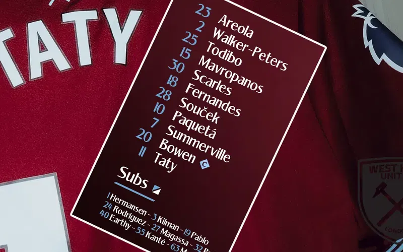 West Ham United v Nottingham Forest | Nuno’s lineup announced | Taty Starts